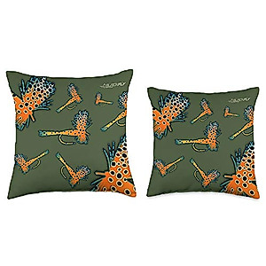 Black Fly Creations Black Fly Fishing Home Decor Trout Skin Throw Pillow, 18x18, Multicolor