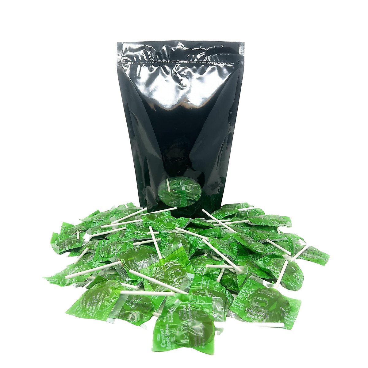 Caramel Apple Tootsie Pops Bulk Lollipops Suckers Filled With Chewy Tootsie Roll Candy Single Flavor Value Pack In Resealable Bag 4 lbs (64 Oz) 100+Pcs