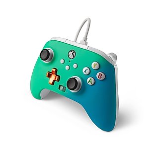 PowerA Enhanced Wired Controller for Xbox Series X|S - Seafoam Fade, gamepad, wired video game controller, gaming controller, Xbox Series X|S