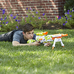 NERF Longstrike Modulus Toy Blaster with Barrel Extension, Bipod, Scopes, 18 Elite Darts & 3 Six-Clips (Amazon Exclusive)