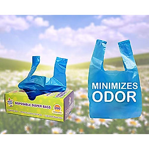 Mighty Clean Baby Disposable Diaper Bags with Light Powder Scent, 300 count