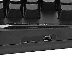 One Handed Gaming Keyboard, RGB Backlit 35 Keys Portable Mini Gaming Keypad with 2.4G Receiver Plug and Play Mechanical Gaming Keyboard for PC Gamer