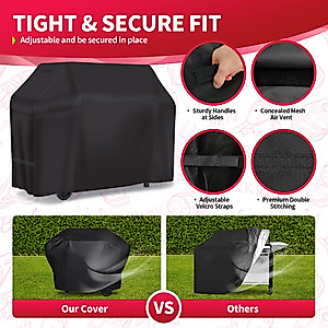 NEXCOVER Barbecue Gas Grill Cover - 70 Inch Waterproof BBQ Cover, Outdoor Heavy Duty Grill Cover, Fade & Weather Resistant Upgraded Material, Barbecue Cover for Weber, Brinkmann, Char Broil, Holland.