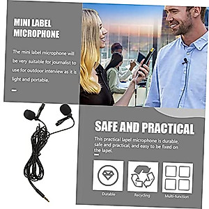 SUPVOX 1set Lavalier Mini Microphone Vlad and Niki Live Streaming Portable Wired Mic Lapel Clip-on Microphone Video Microphone Lapel Mic Grav Noise Canceling Microphone Miniature Aps
