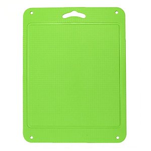 Kingneed Silicone Chopping Mat Flexible Thick Cutting Board Food Grade Material Odorless Two Sided Non-Slipping 0.15 inch Thickness, 12.6 x 9.6 inch for Kitchen (Fluorescent green)