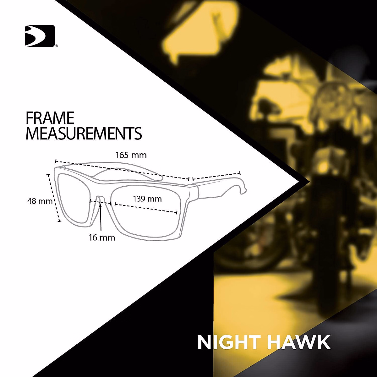 Bobster Night Hawk ®, Gloss Black Frame, Smoked Lens