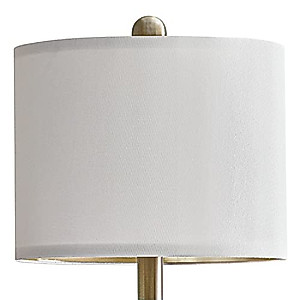 G-SAFAVA 20.25" Modern Glass Table Lamp Set of 2, Small Farmhouse Bedside Lamp Blue Green Nightstand Lamp for Living Room Bedroom Office Dorm