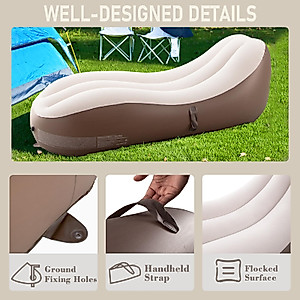 Outraveler Inflatable Couch Air Sofa,Blow Up Chaise Lounge for Outdoor and Home