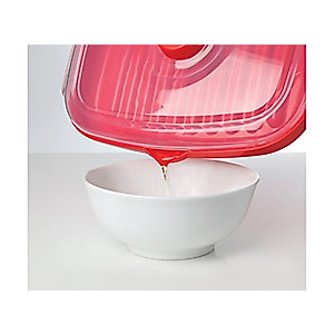 Sistema Microwave Easy Bacon, 28.7 x 21.9 x 7 cm, Red