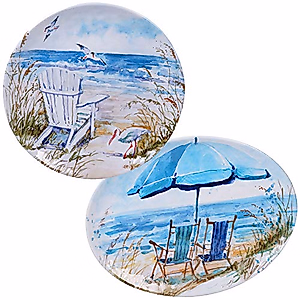 Certified International Ocean View 2-Piece Melamine Platter, Set, Multicolored