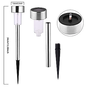 Solar Projection Colorful Lights, Landscape Lawn Garden Led Solar Lights, In-Ground Projection Solar Outdoor Garden Lights (RGB Colorful, Stainless Steel Lawn lamp pcs)