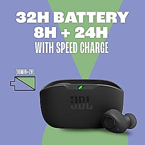 JBL Vibe Buds True Wireless Headphones - Black, Small