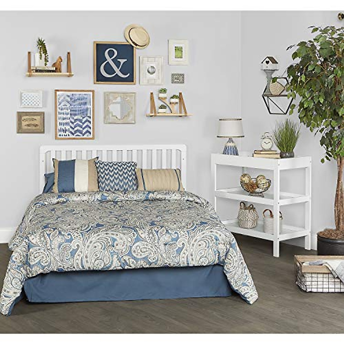 Dream On Me Ridgefield 5-in-1 Convertible Crib in White, Greenguard Gold Certified