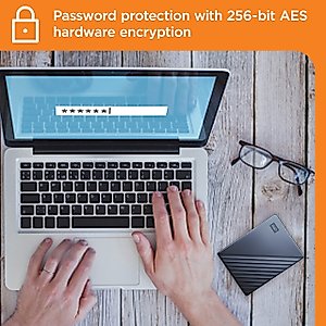 WD 2TB My Passport Ultra, Blue, Portable External Hard Drive, backup software with defense against ransomware, and password protection, USB-C and USB 3.1 - WDBC3C0020BBL-WESN