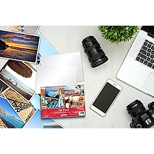 Premium Glossy Photo Paper, 5 x 7 inch, 100 Sheets, 200gsm, by Better Office Products, 5 x 7, 100-Count Pack