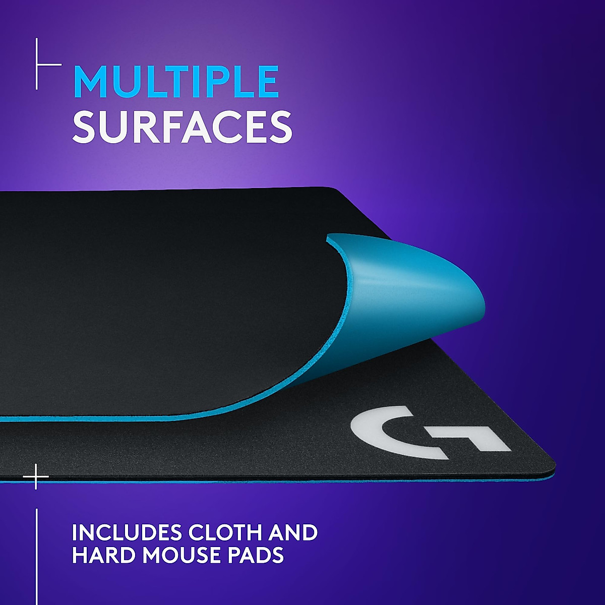 Logitech G POWERPLAY Wireless Charging System for G502 LIGHTSPEED, G502 X PLUS, PRO X Superlight Gaming Mice & more, Wireless Charging Mouse Pad for PC/Mac, in Cloth + Hard Mousepads