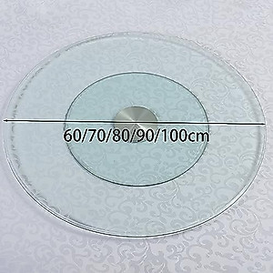 BBAUER Lazy Susan Turntable for Dining Table, Glass Lazy Susan Turntable Dining Table, for Dining, Restaurant Table and Lazy Susan