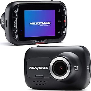 Nextbase 122 Dash Cam 720p in Car Camera with Parking Mode, Night Vision, Automatic Loop Recording and Shock Sensor File Protection, Reliable and Durable