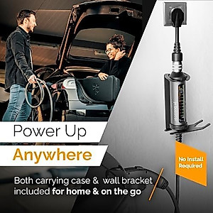 J+ Portable Level 2 EV Charger 40 amp (J1772, 9.6KW), 240V Electric Vehicle Charging Stations, EV Charger Level 2 NEMA 14-50 & 5-15 ETL Certified, EVSE, IP67, 25ft Cable, Indoor/Outdoor EV Car charger