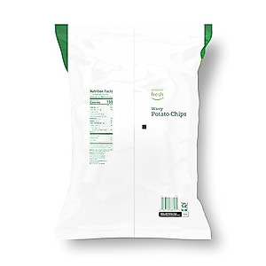 Amazon Fresh, Wavy Potato Chips, 11 Oz (Previously Happy Belly, Packaging May Vary)