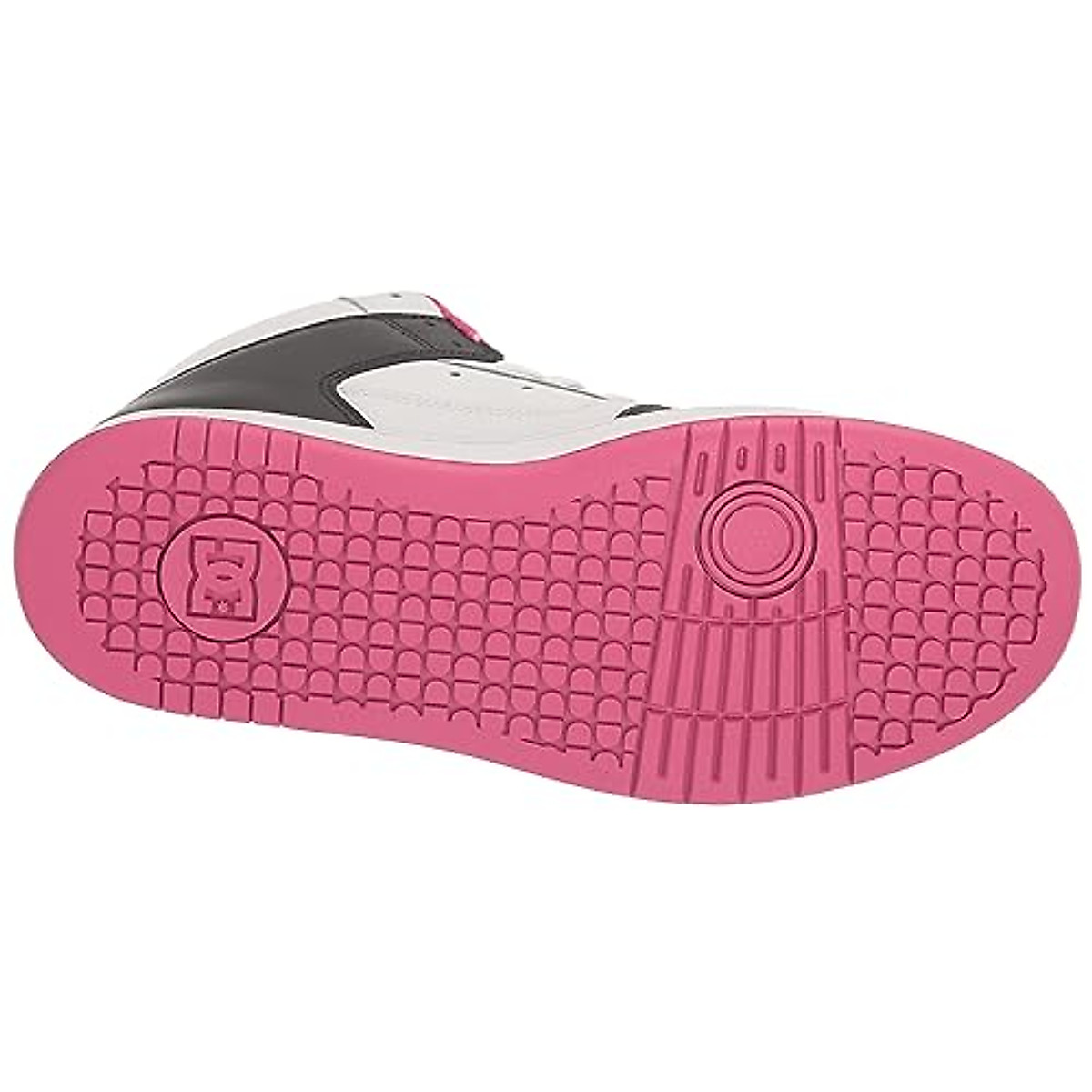 DC Women's Manteca 4 High Top Skate Shoe, Black/White/Pink, 7.5