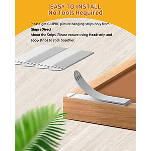 GIUPRE Picture Hanging Strips - 24-Pairs(48 Strips) Wall Sticky for Hanging Pictures on Wall Without Nails, Adhesive Picture Hangers Heavy Duty No Damage Picture Hanging