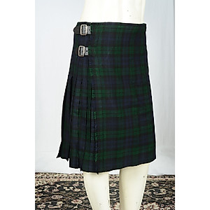 Traditional Scottish Black Watch 8 Yard Tartan Kilt 40