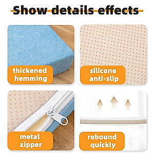 Custom Bench Cushion, Custom Size Cushions for Bench Seat Indoor, Personalized Non-Slip Bay Window Seat Cushions,Outdoor Garden Cushions Furniture Chair Pads