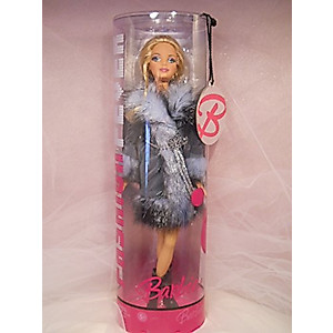 Barbie Fashion Fever Doll Blue-Gray Fur Collar Coat