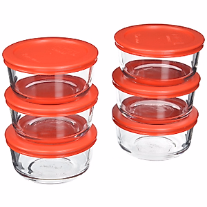 Pyrex 6-Piece Glass Food Storage Set with Lids ( 12-Piece)