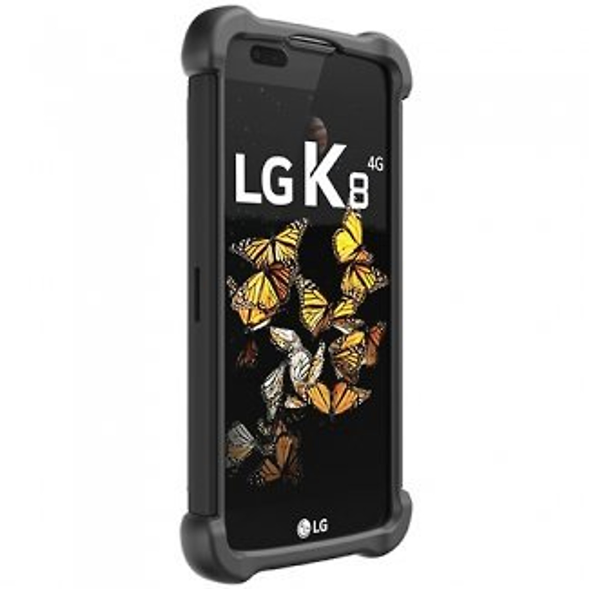 Ballistics Jacket TJ Maxx, Original Black Heavy Duty Cover Case W/shock Impacts 8 Feet Protection Durable Swivel Belt Clip for LG K8 / Phoenix 2/ Escape 3 Cellphone