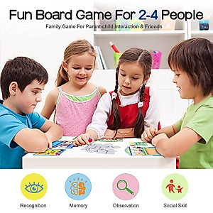 Panda Juniors Memory Game, Shopping List Game Educational Matching Games for Kids Toddlers Ages 3 and Up Preschool Home Learning Montessori STEM Board Games Gift Toys