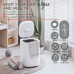 DOACE Towel Warmer Bucket, 26L Large Hot Towel Warmer with LED Display, Heat Timer 20/40/ 60 Min Adjustable, Up to 24 Hour Delay Timer, Fits Up to Two Oversized Towels - PJ, Bathrobe, Black White