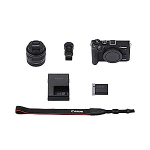 Canon EOS M6 Mark II (Black)+Ef-M 15-45mm F/3.5-6.3 is STM + Evf Kit (Renewed)