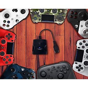 Intec Gaming Genesis Converter- Support PS5/PS4, Xbox One, Switch Pro Wire-Less Controller Play Retro Console, Consoles Adapter for Sega Genesis (Not Compatible with Xbox Series X/S Controller)