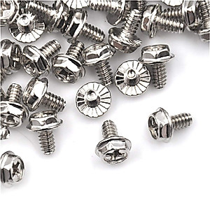 Screw 100pcsPC Case CD-ROM Hard Disk Toothed Hex 6/32 Computer PC Case Hard Drive Motherboard Mounting Screws for Motherboard