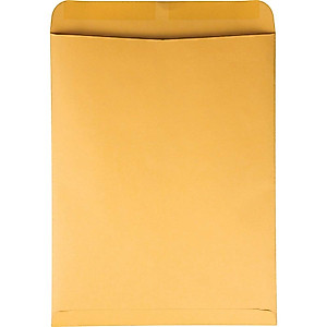 Quality Park Heavyweight Catalog Envelopes, Gummed, Brown Kraft, 12 x 15.5, 100 per Box, (41967)