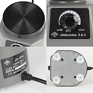 GELTTULU Lab Vibrator 4" Oscillator Round Shaker Plaster Vibrator Plate Dental Equipment Machine for Mixing 110V 100W