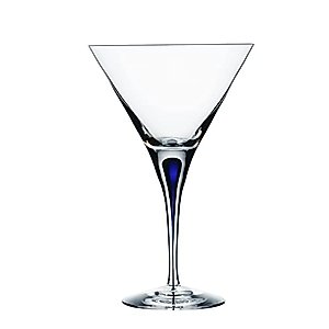 Orrefors Blue Intermezzo 7 Ounce Martini Glass, 1 Count (Pack of 1)
