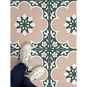 FloorPops 12-in by 12-in Pink Daphne Vinyl Peel & Stick Floor Tiles (10 Tiles), (10 sq.ft./Carton)