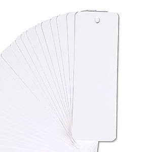 Juvale 300 Pack Bulk Blank Bookmarks for DIY Crafts, White Plain Bookmarks to Decorate (6 x 2 In)