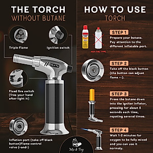 Old Fashioned Cocktail Smoker Mixology Bartenders Kit - For Cocktails, Bitters, Brandy & Scotch, Whiskey, Bourbon | 4 cans of Wood Chips, 4 Coasters, 8 Stainless Steel Whisky Stones, Torch (NO Butane)