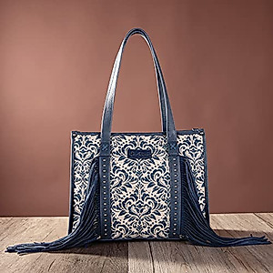 Montana West Western Tote Bag for Women Fringe Collection Handbag Conceal Carry Purse MW1223-816NY