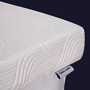 FAIRYLAND 3 Inch Memory Foam Mattress Topper Queen Size, Cooling Relieving Mattress Pad for Bed with Bamboo Fiber Cover