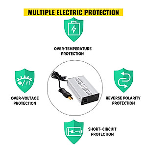 VEVOR Golf Cart Battery Charger 36V Club Car Charger 18A Golf Cart Electric Charger Splayed Plug/LED Club Car Battery Charger Aluminum Shell Power Wise Golf Cart Battery Charger for Ez Go Yamaha