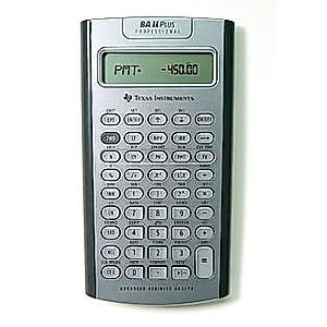 TEXAS INSTRUMENTS Professional Financial Calculator BA II Plus
