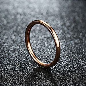 PAKULA 2mm Thin Stainless Steel Wedding Band Stackable Plain Comfort Fit Rings 3 Sets Size 13