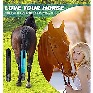 HYGMPDAS Horse Tail Bag - Tail Bag for Horses, Horse Tail Bag with Fringe, 2 PCS