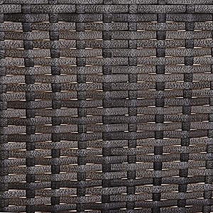 Outsunny 2 Person Wicker Hanging Swing Bench, Front Porch Swing Outdoor Chair with Cushions 550 lbs. Weight Capacity for Backyard, Garden, Grey