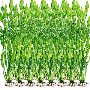 Rocutus Artificial Seaweed Water Plants,15 Pieces Fish Tank Aquarium Decorations,Soft Plastic Life-Like Artificial Seaweed Water Plants for All Fish & Pets